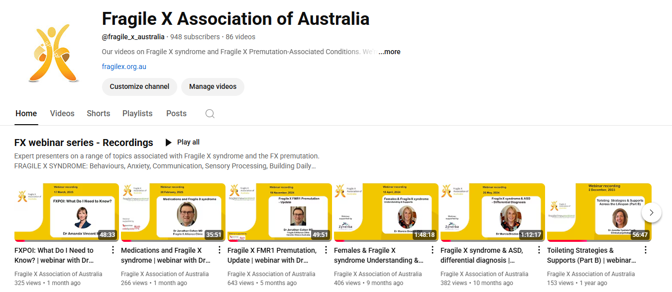 Webinar Recordings - Fragile X Association of Australia